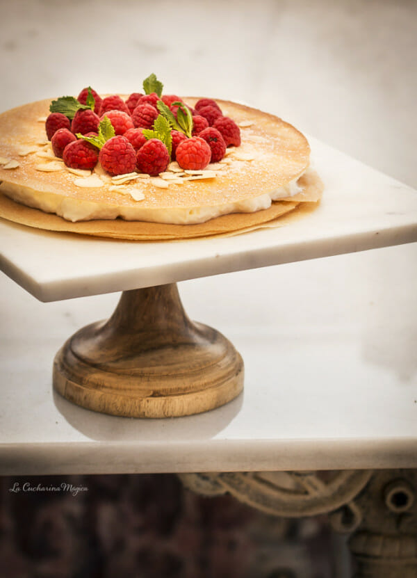 Tarta árabe con frambuesas | La Cucharina Mágica